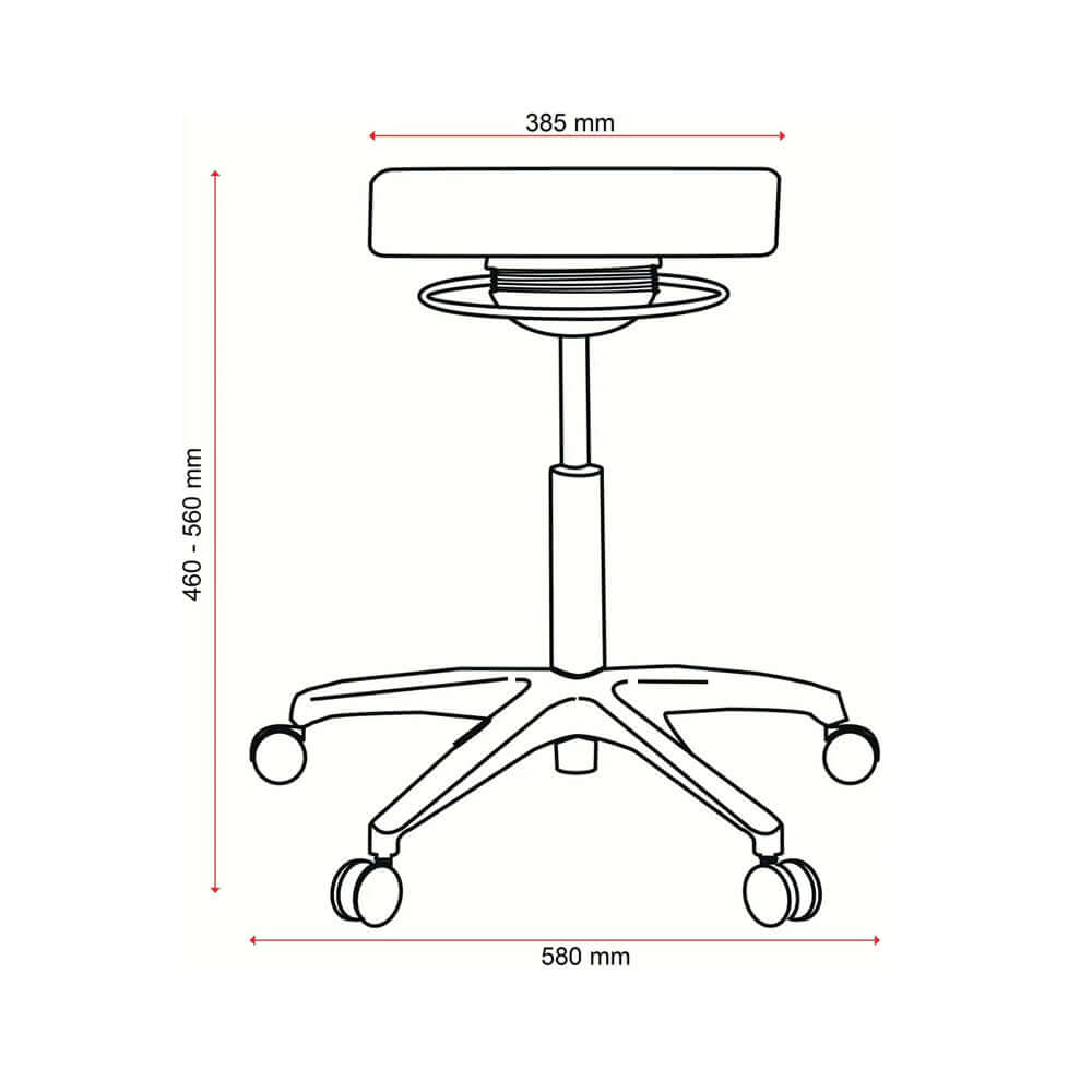 Buro Polo Office Stool - Height-Adjustable Comfort - Ergonomics Now