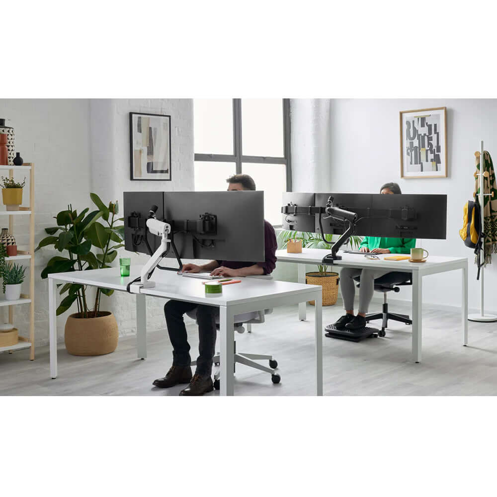 Flo X Triple Monitor Arm: Ergonomic Adjustable Mount for Heavy Screens ...