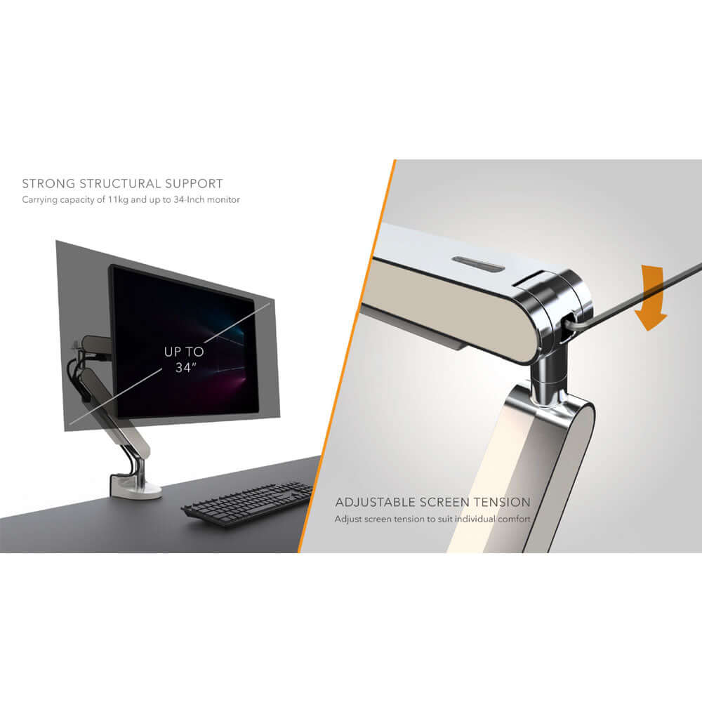 Zgonic ZG1 Monitor Arm - with easy installation - Ergonomics Now