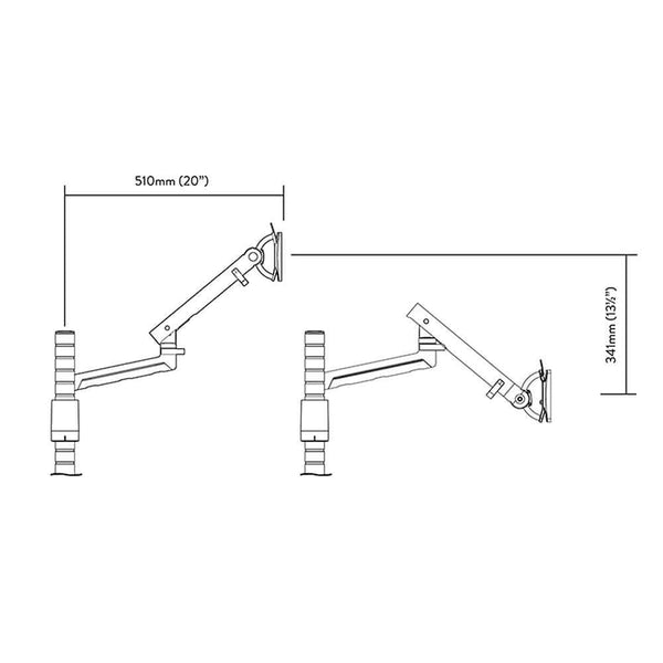 Flo Modular Single Monitor Arm - Ergonomics Now