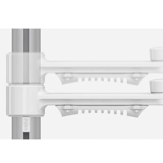C.Me LCD Monitor Arm - Easy, Safe Push-Button Mechanism - Ergonomics Now