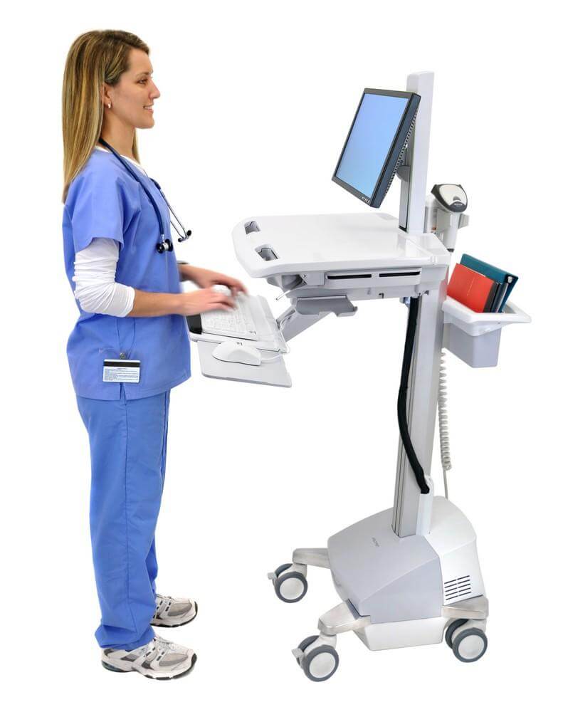 StyleView® Cart with LCD Pivot SLA Powered - Ergonomics Now