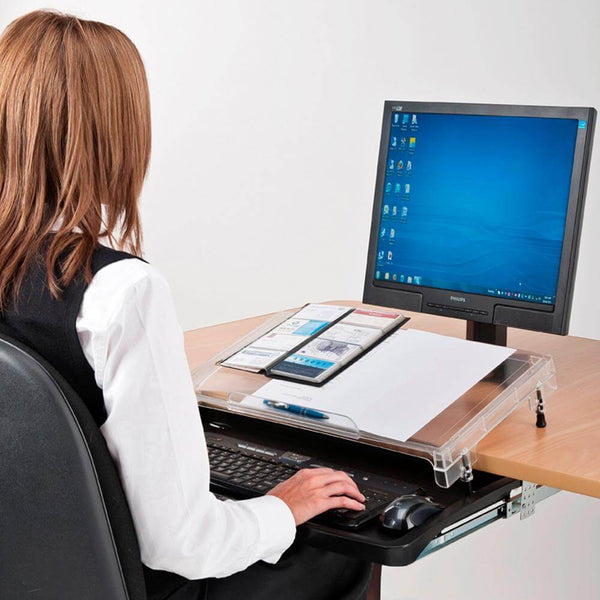 Microdesk Step for Keyboard Trays or Split Level Desks - Ergonomics Now