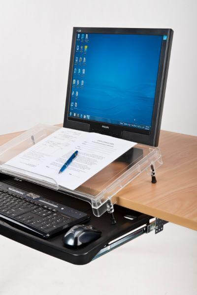 Microdesk Step for Keyboard Trays or Split Level Desks - Ergonomics Now