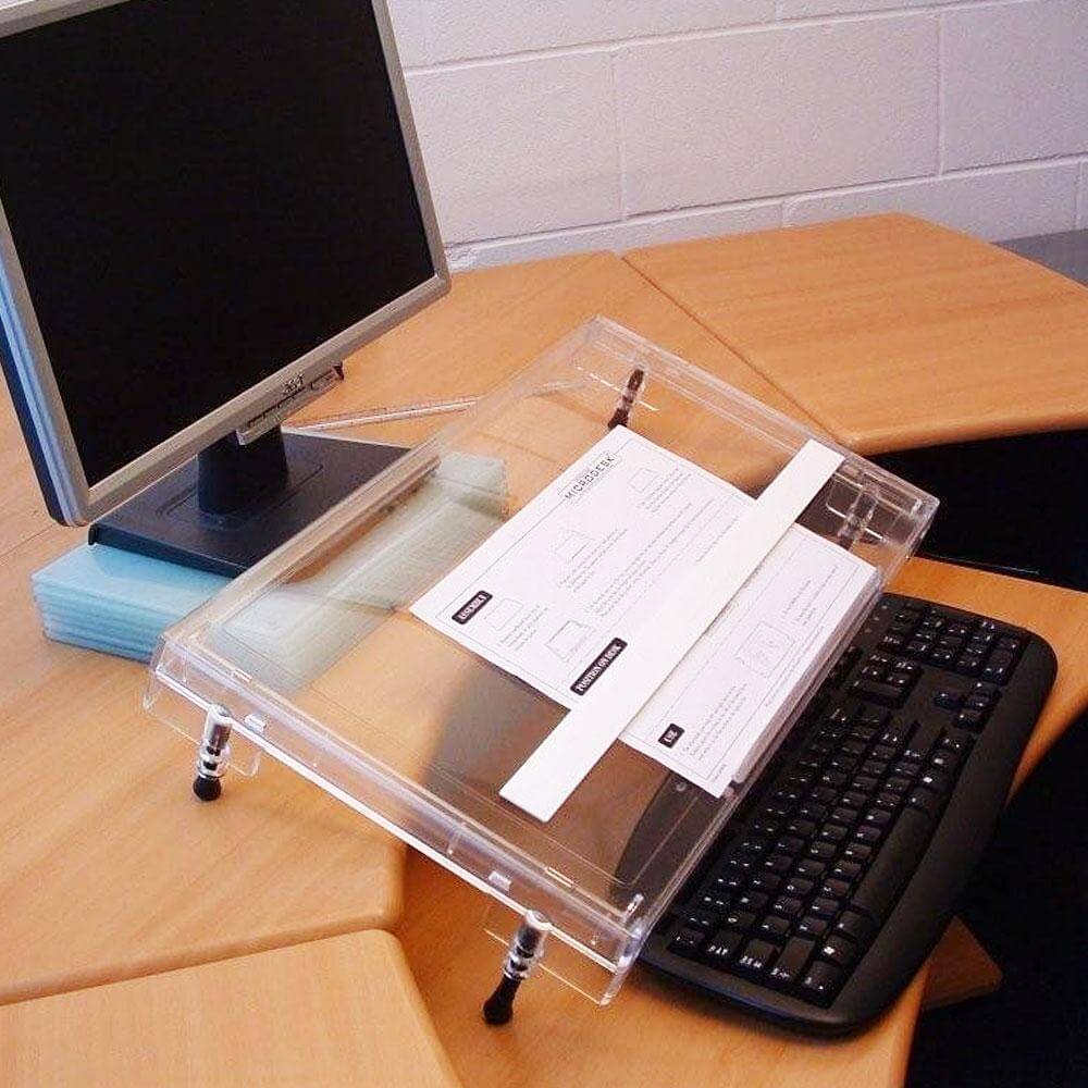 Microdesk Step for Keyboard Trays or Split Level Desks - Ergonomics Now