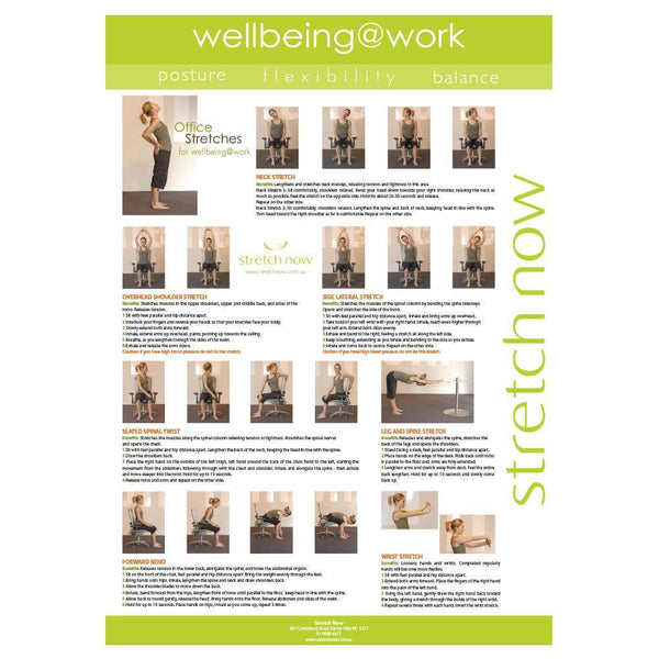 Stretch Poster Wellbeing@Work, Exercises for Reducing Strain ...