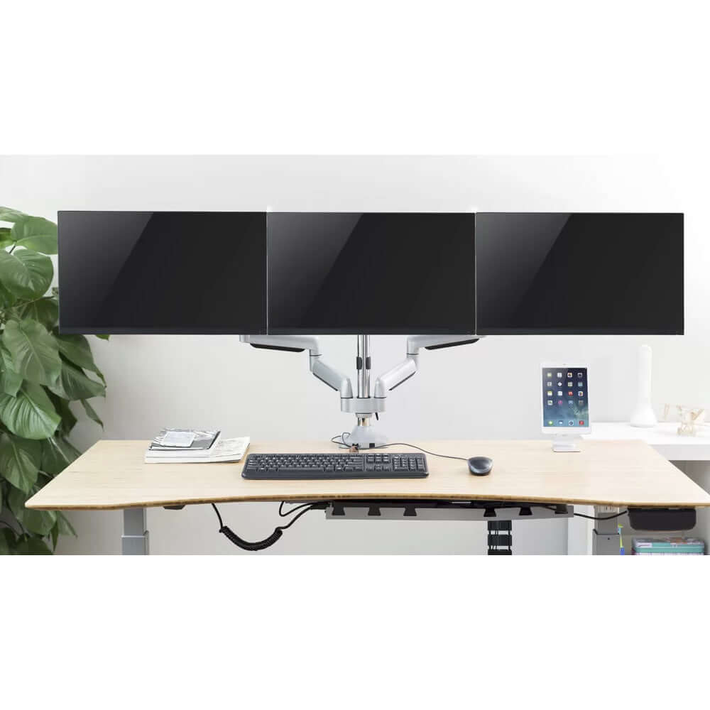 Vida Triple Monitor Arm with Counterbalance Technology - Ergonomics Now